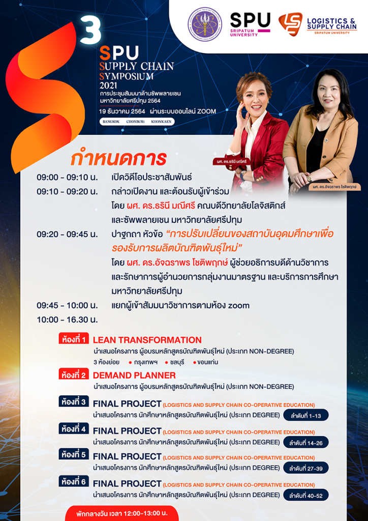 SPU Supply Chain Symposium (S3) 2021 – วิทยาลัยโลจิสติกส์และซัพพลายเชน