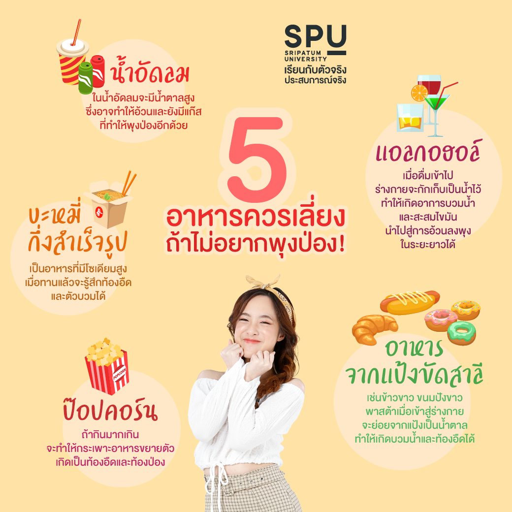 5 อาหารควรเลี่ยง ถ้าไม่อยากพุงป่อง – SPU life