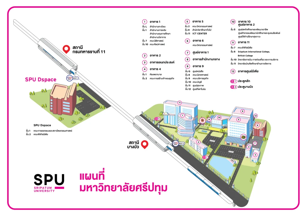 ผังบริเวณมหาวิทยาลัย - SPU Students